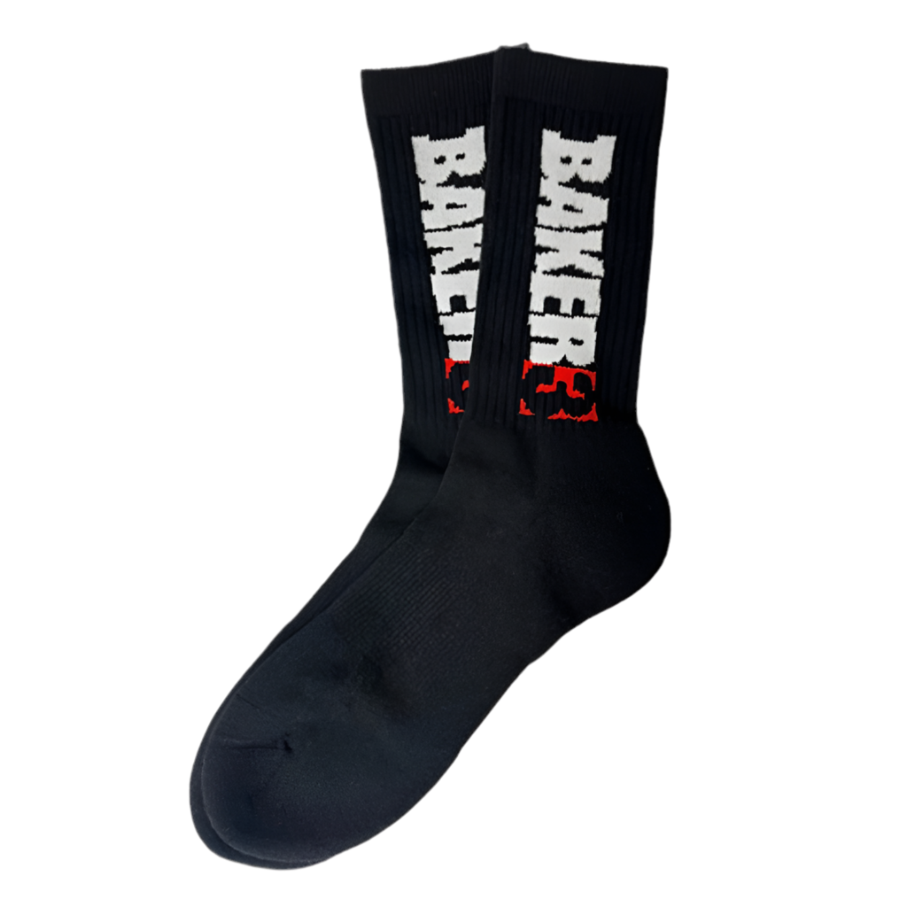 Baker 3 Black Socks – Scenic Skate Shop