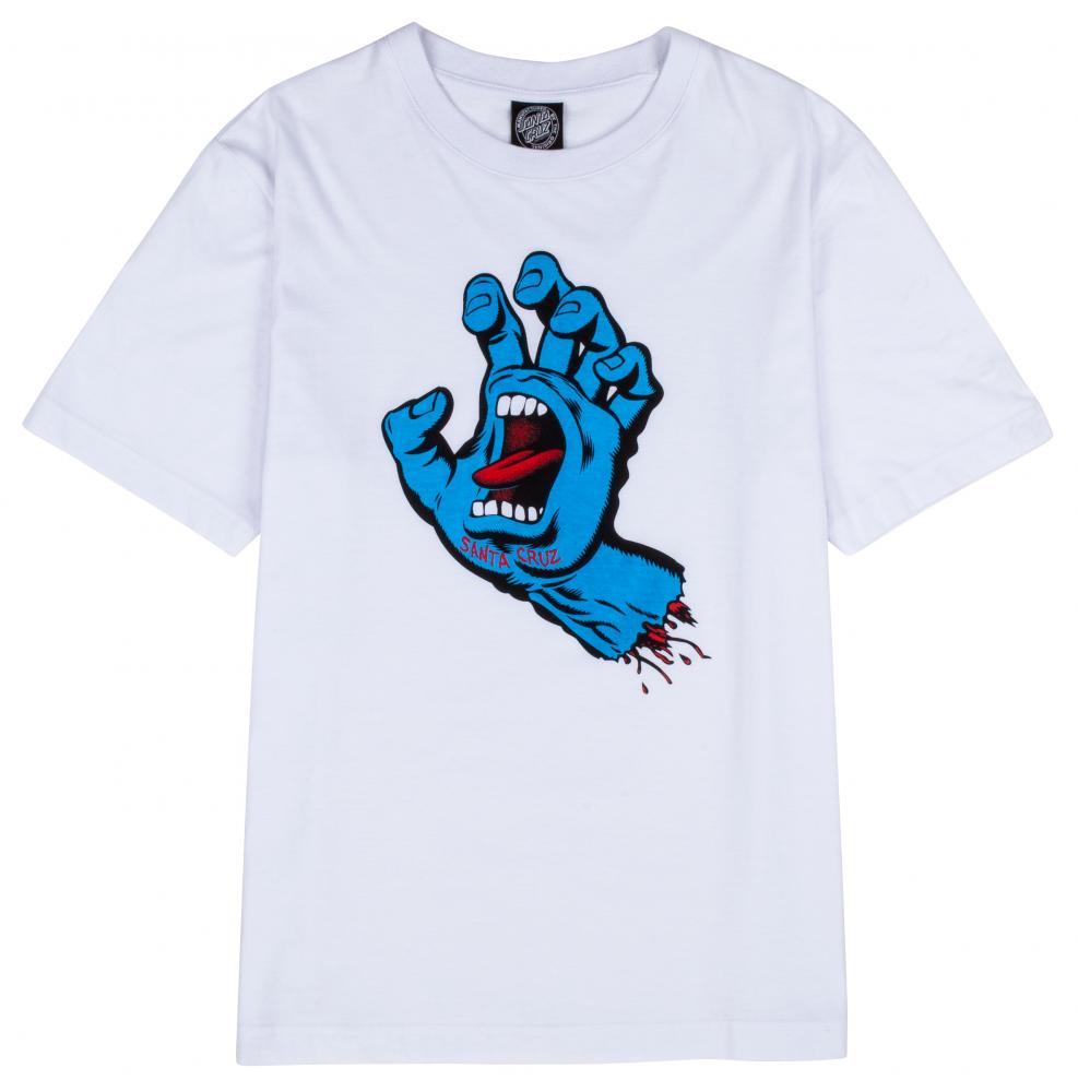 Santa Cruz Woman’s Screaming Hand T Shirt - White – Scenic Skate Shop